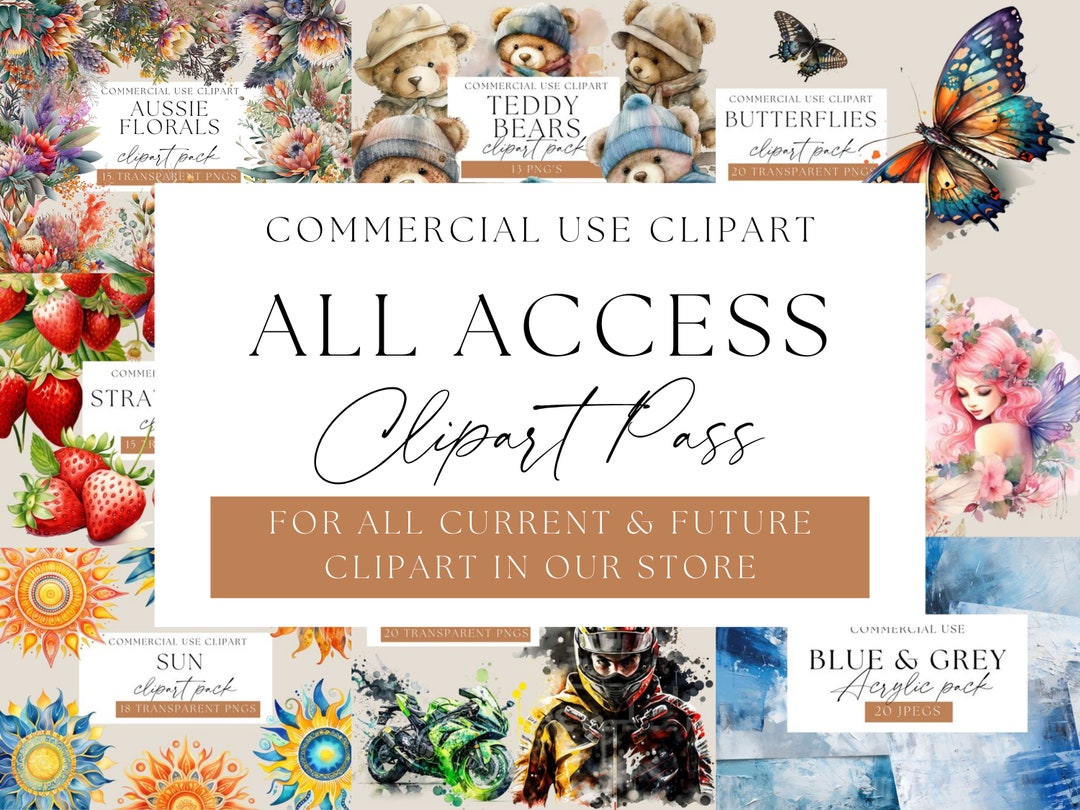 Whole Store Clipart All Access Pass, Full Clipart Store Pack, Entire ...