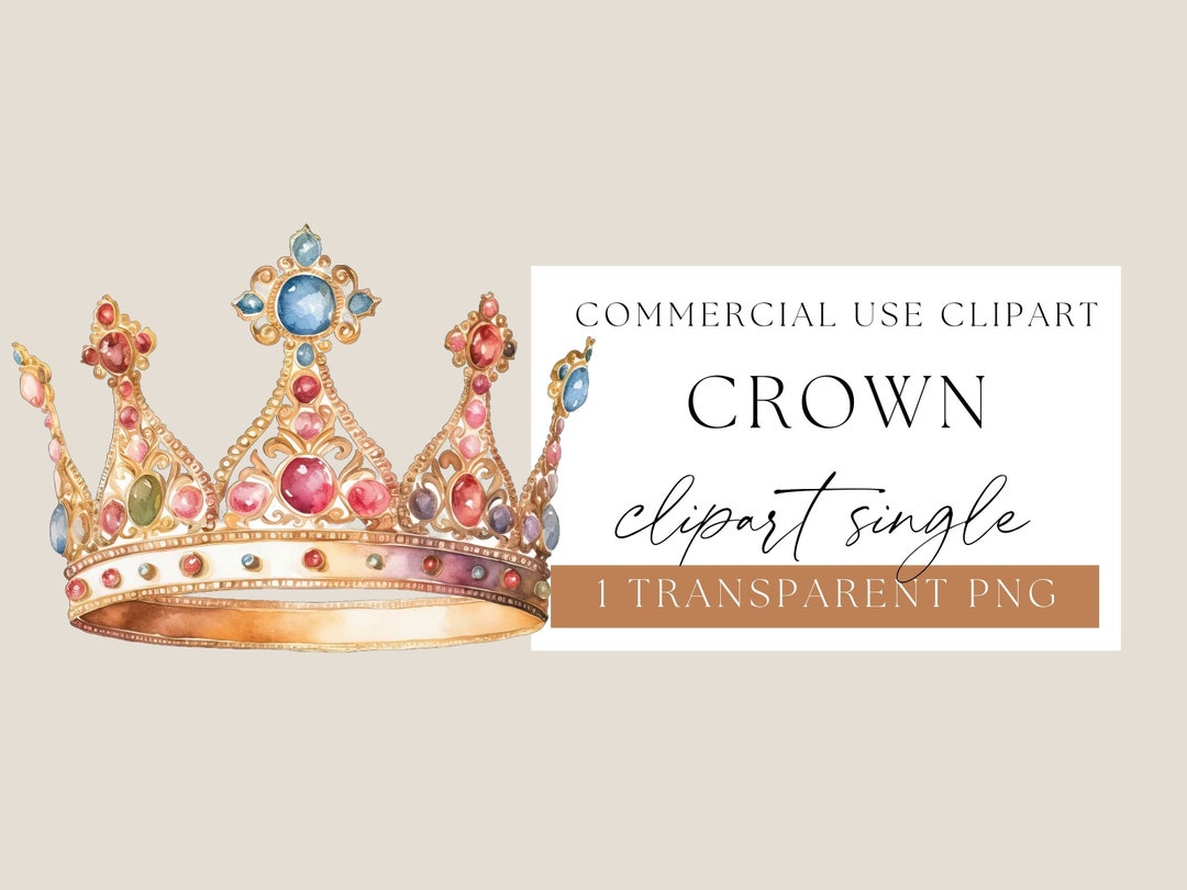 Crown With Jewels, Watercolour Crown, Watercolor Clipart, Jewellery ...