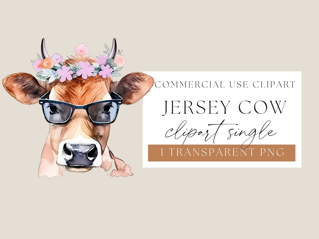 Jersey Cow Png, Sublimation Designs, Farm Cow Clipart, Jersey Cow ...