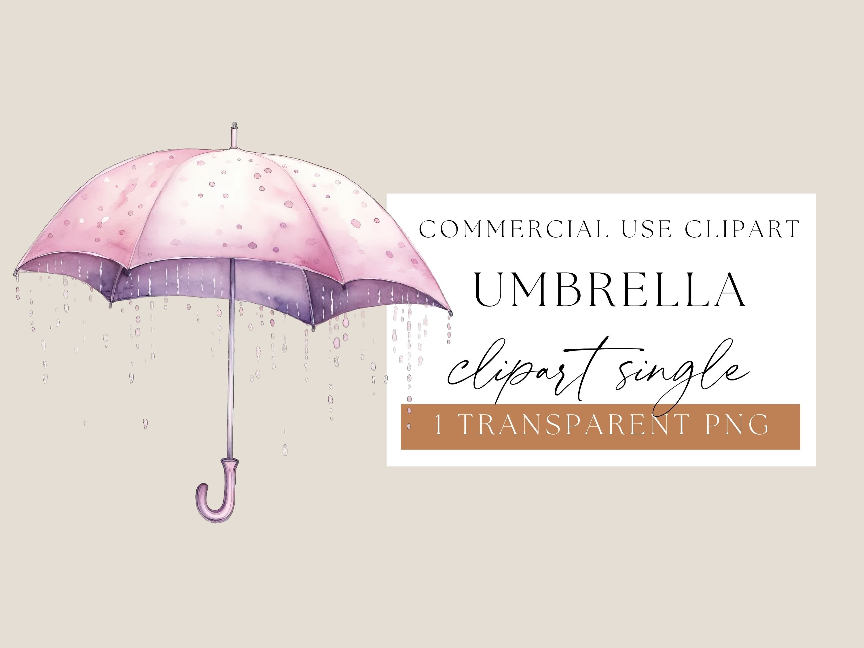 Umbrella Clip Art, Watercolour Clipart, Watercolor Umbrella, Rainy Day ...