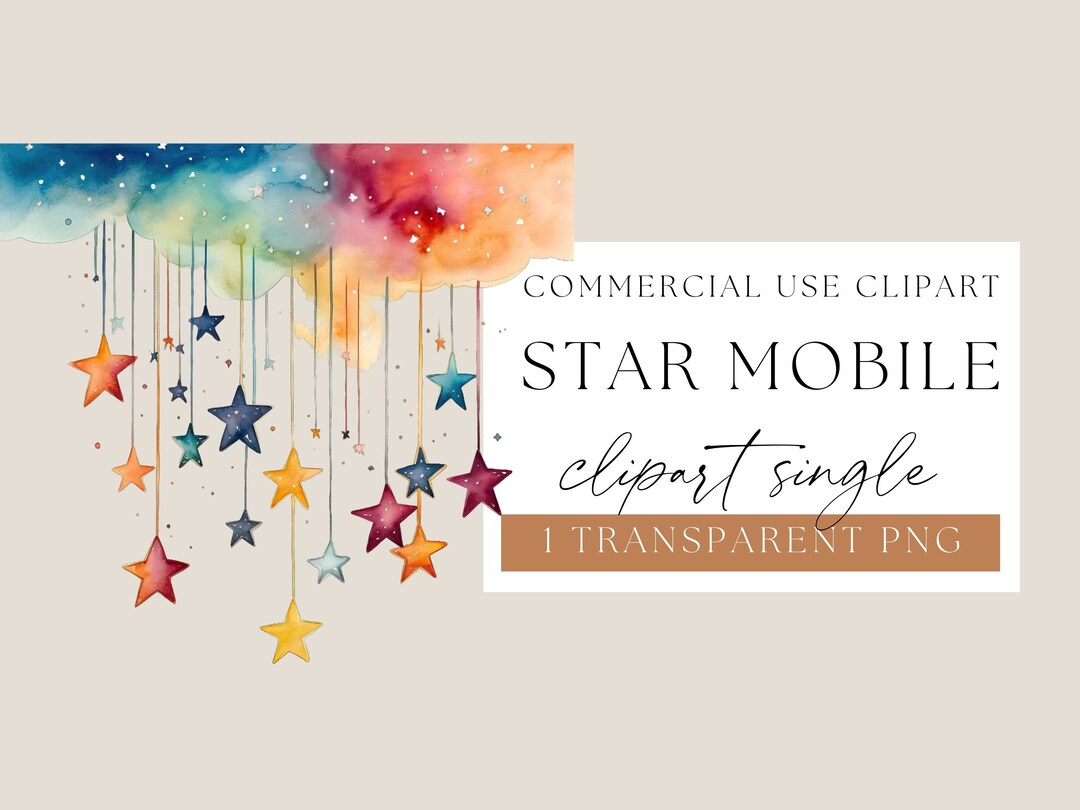 Star Mobile, Colorful Stars, Watercolor Stars, Hanging Starlight ...