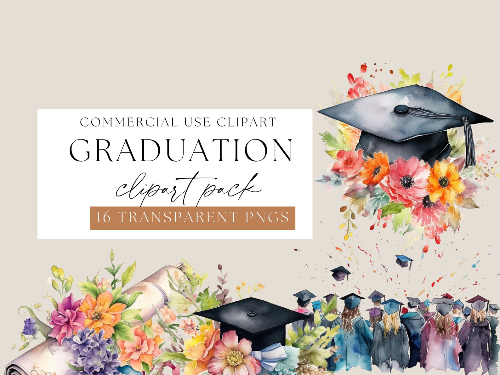 Graduation Clipart Watercolor, Transparent Pngs, Graduating Scroll Clip ...