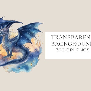 Dragons Clipart Pack, Mythical Creature, Watercolor Dragon, Watercolour ...