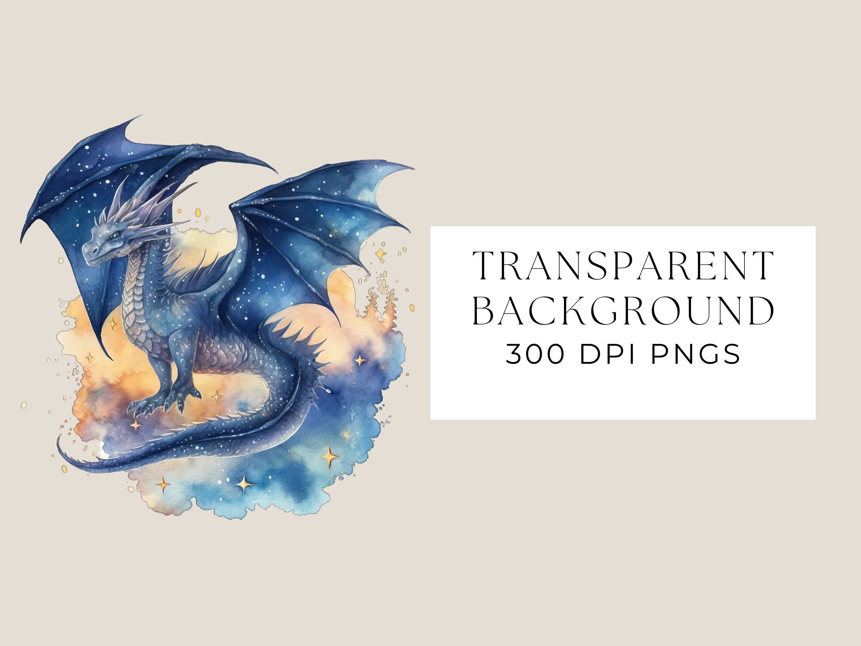 Dragons Clipart Pack, Mythical Creature, Watercolor Dragon, Watercolour ...