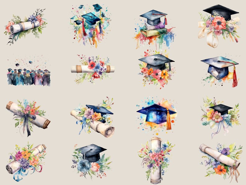 Graduation Clipart Watercolor, Transparent Pngs, Graduating Scroll Clip ...
