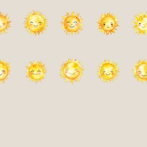 Sun With Face Clipart, Cute Sun Clip Art, Happy Sun, Smiling Sun ...
