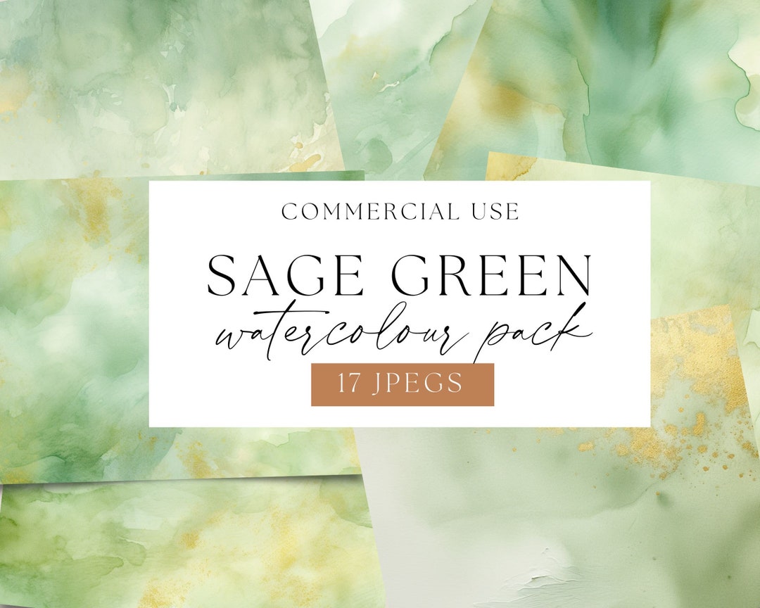 Sage Green Watercolor Wash Background Texture, Green Watercolour Washes ...