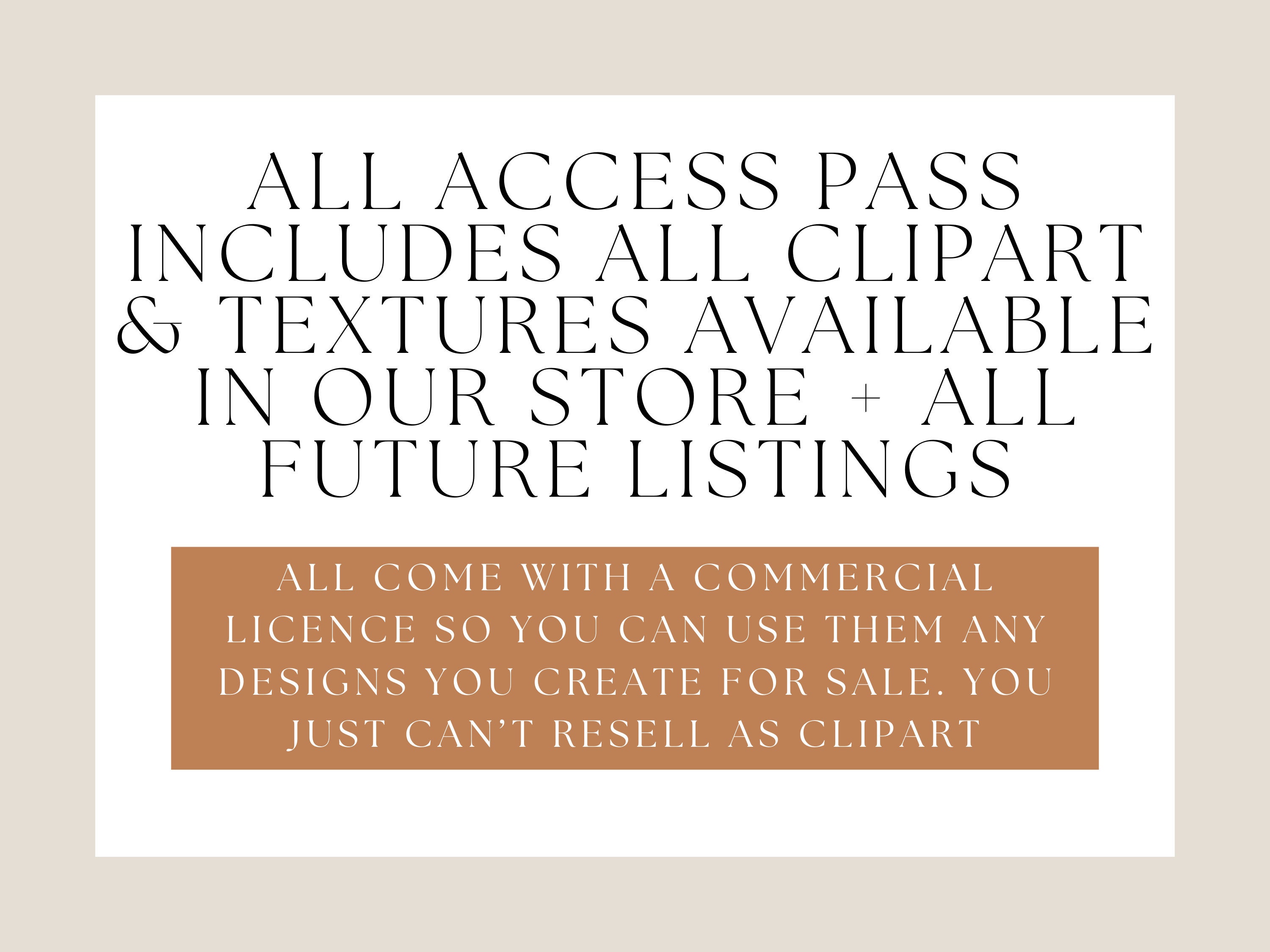 Whole Store Clipart All Access Pass, Full Clipart Store Pack, Entire ...