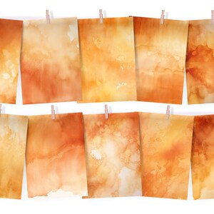 Burnt Orange Watercolor Wash Background Texture, Orange Watercolour ...
