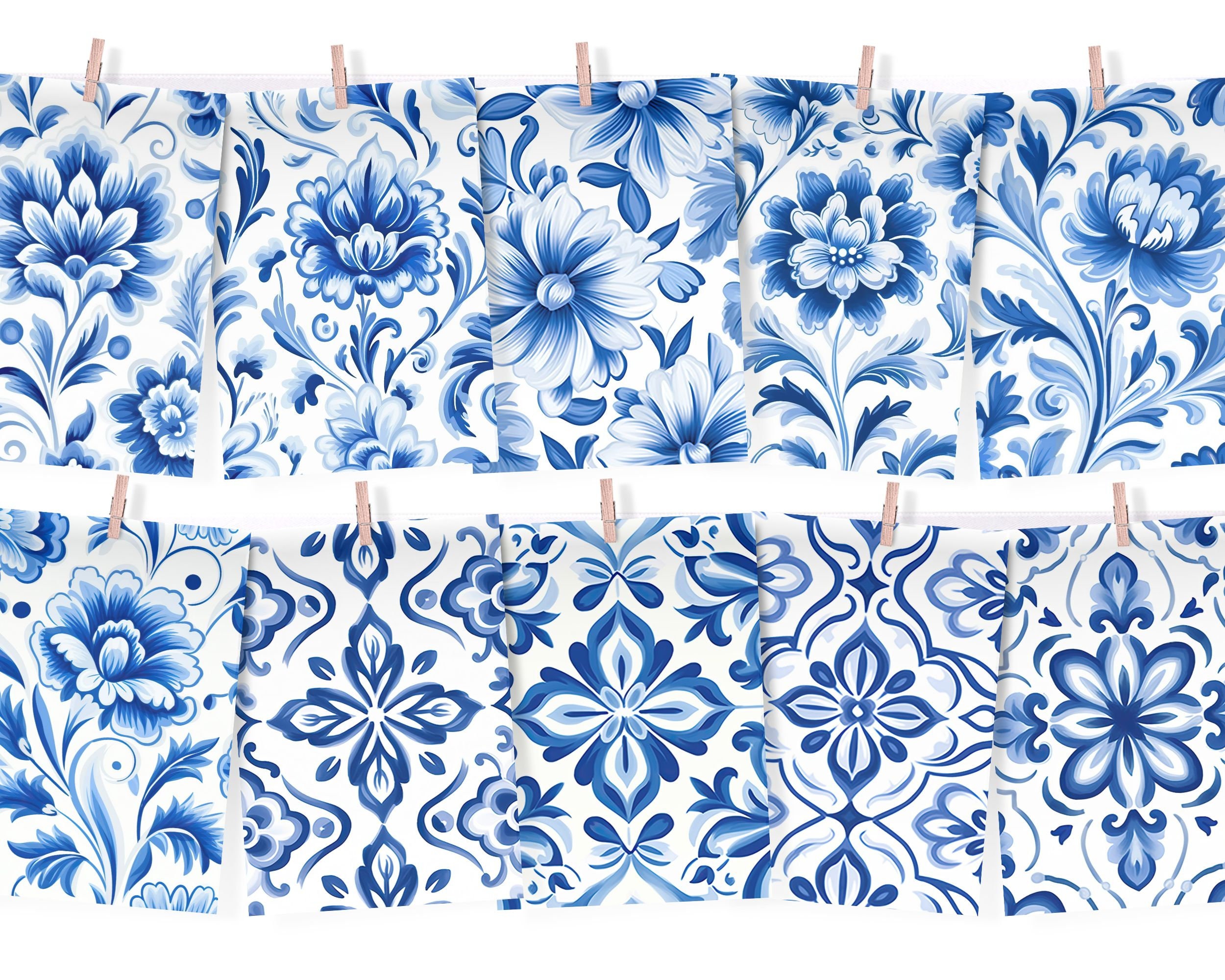 Mediterranean Pattern, Blue Patterns, Stylized Floral Patterns ...