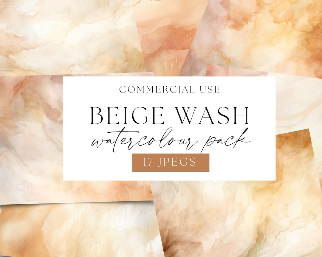 Neutral Beige Watercolor Wash Background Texture, Watercolour Washes ...
