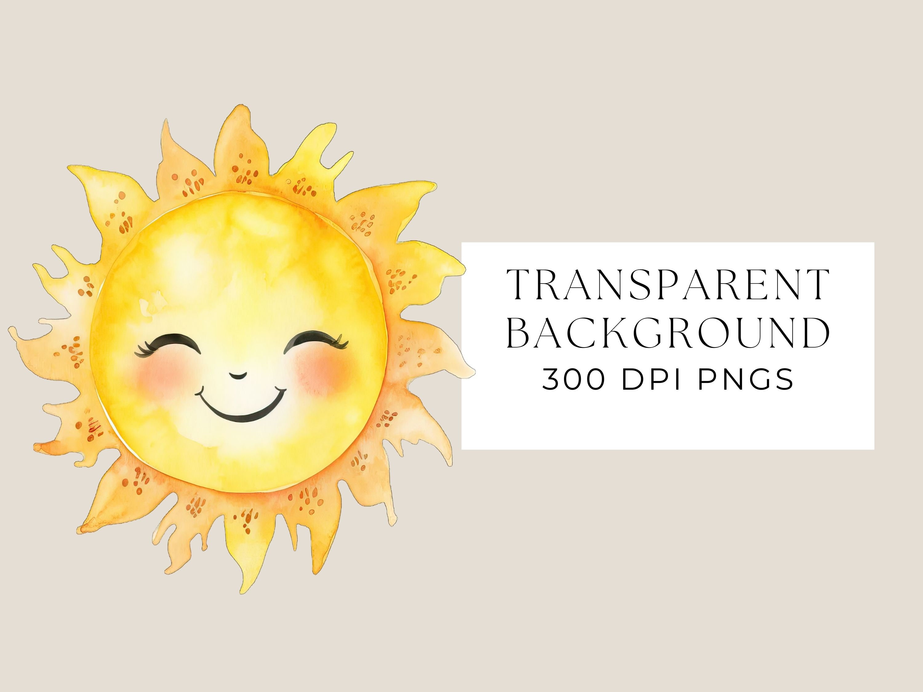 Sun With Face Clipart, Cute Sun Clip Art, Happy Sun, Smiling Sun ...