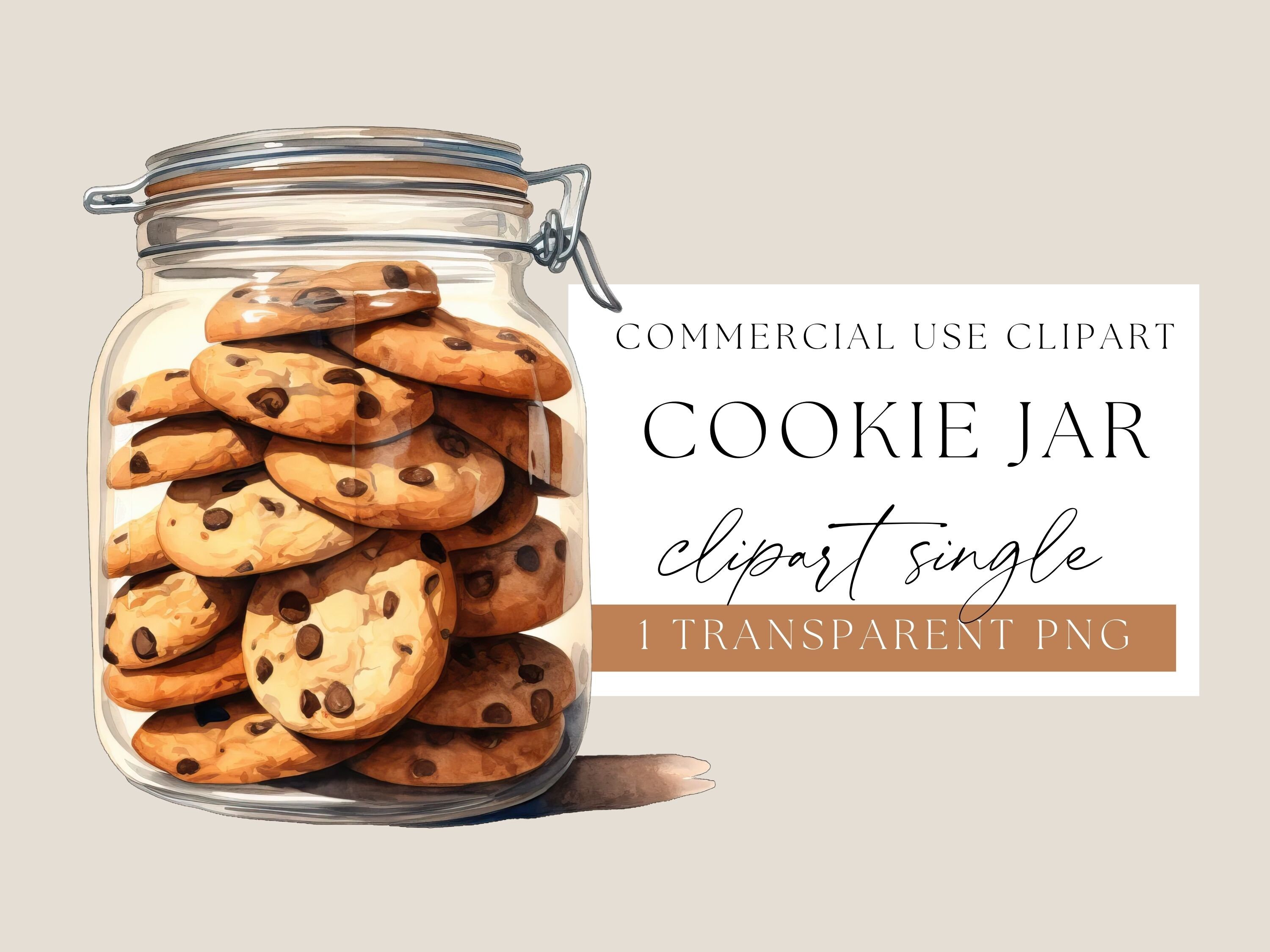 Cookie Jar Clipart, Watercolour Cookie Jar, Watercolor Clip Art ...