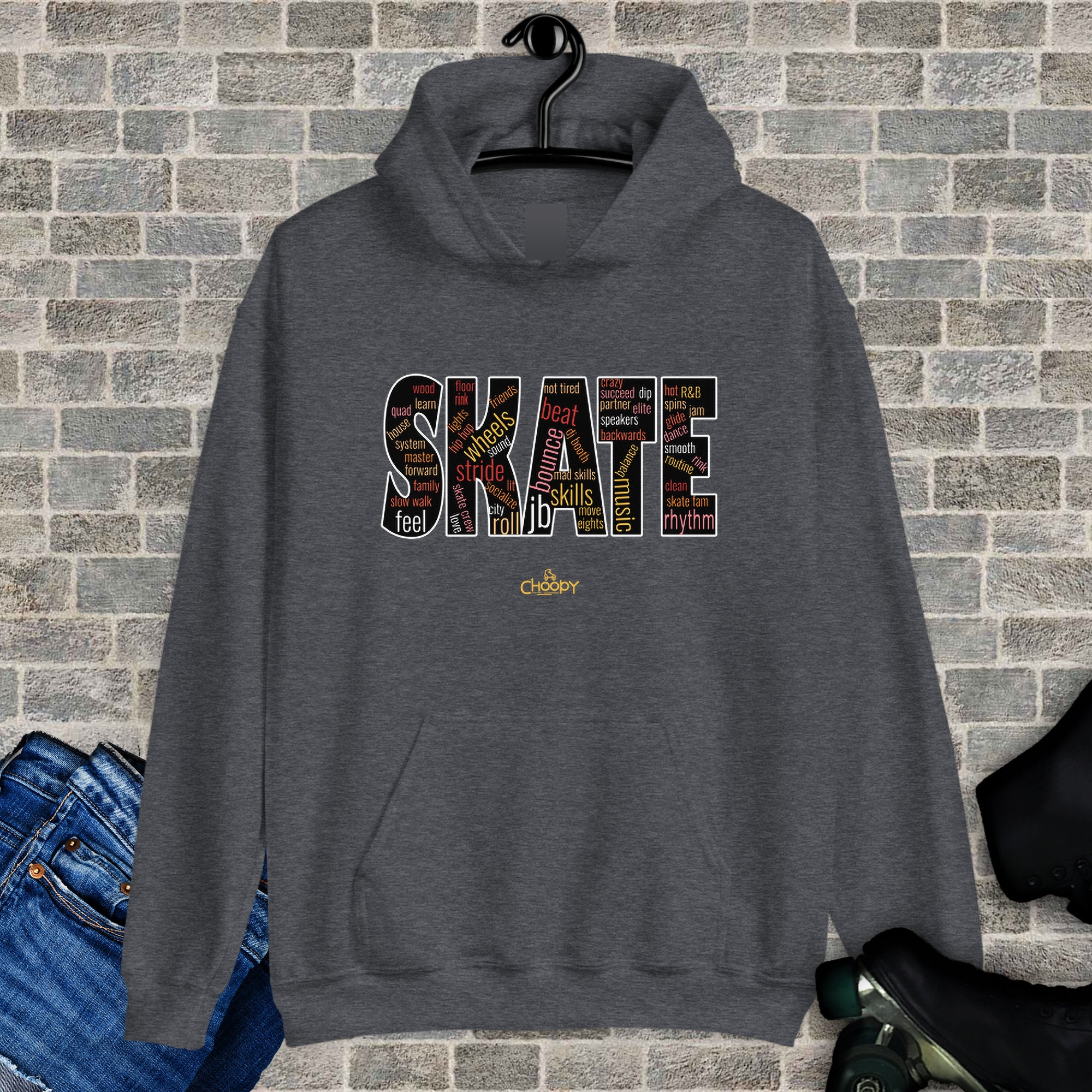 Skate Hoodie for Men & Women Skate Wordart Hoodie Skate | Etsy