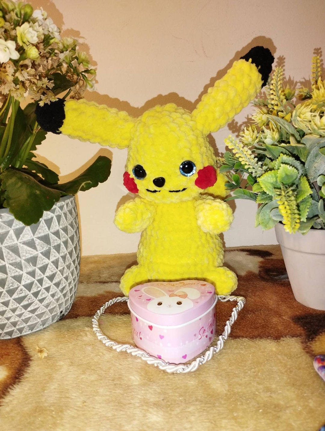 Picachu Amigurumi. Toys Pikachu Handmade Plush Toy,video Game Decor,kid ...