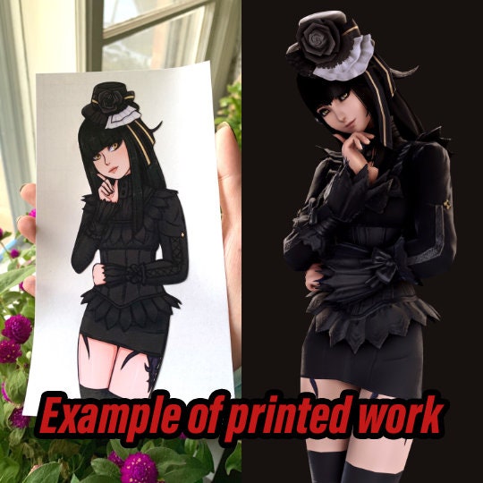 Digital Commission Sticker Custom Artwork Your Character - Etsy