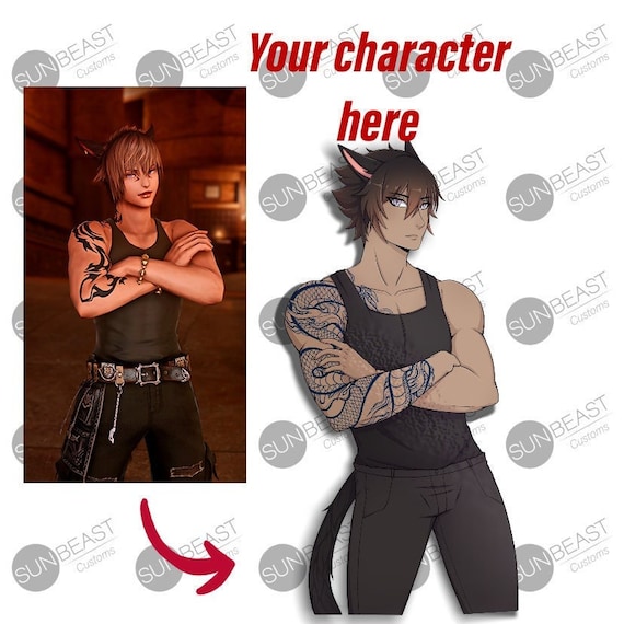 Digital Commission Sticker Custom Artwork Your Character - Etsy