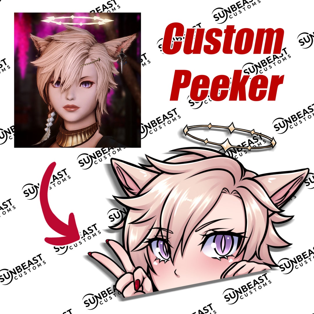 Digital Commission | Custom Peeker | V2 - Etsy