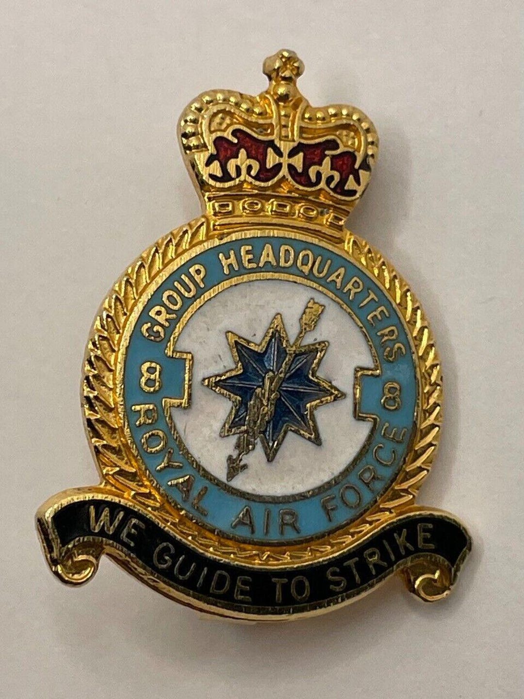 Raf Qc Lapel Badge - 8 Group Headquarters - Etsy