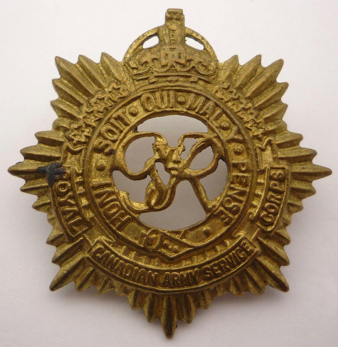 Royal Canadian Army Service Corps Geo Vi Cap Badge - Etsy