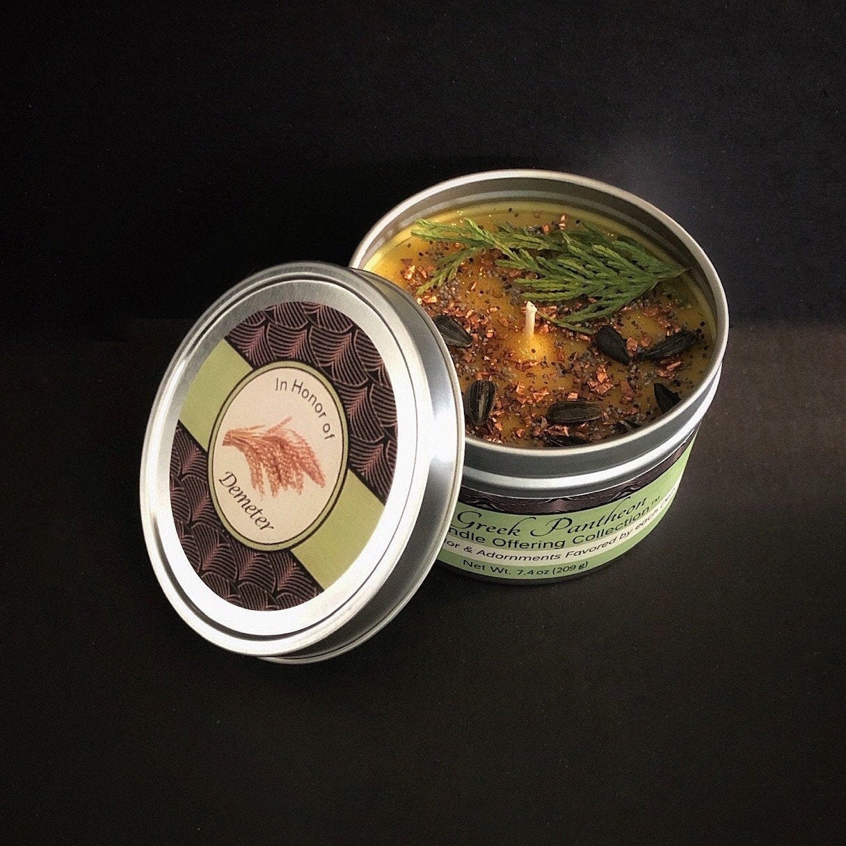 Demeter Greek goddess offering candle | Etsy