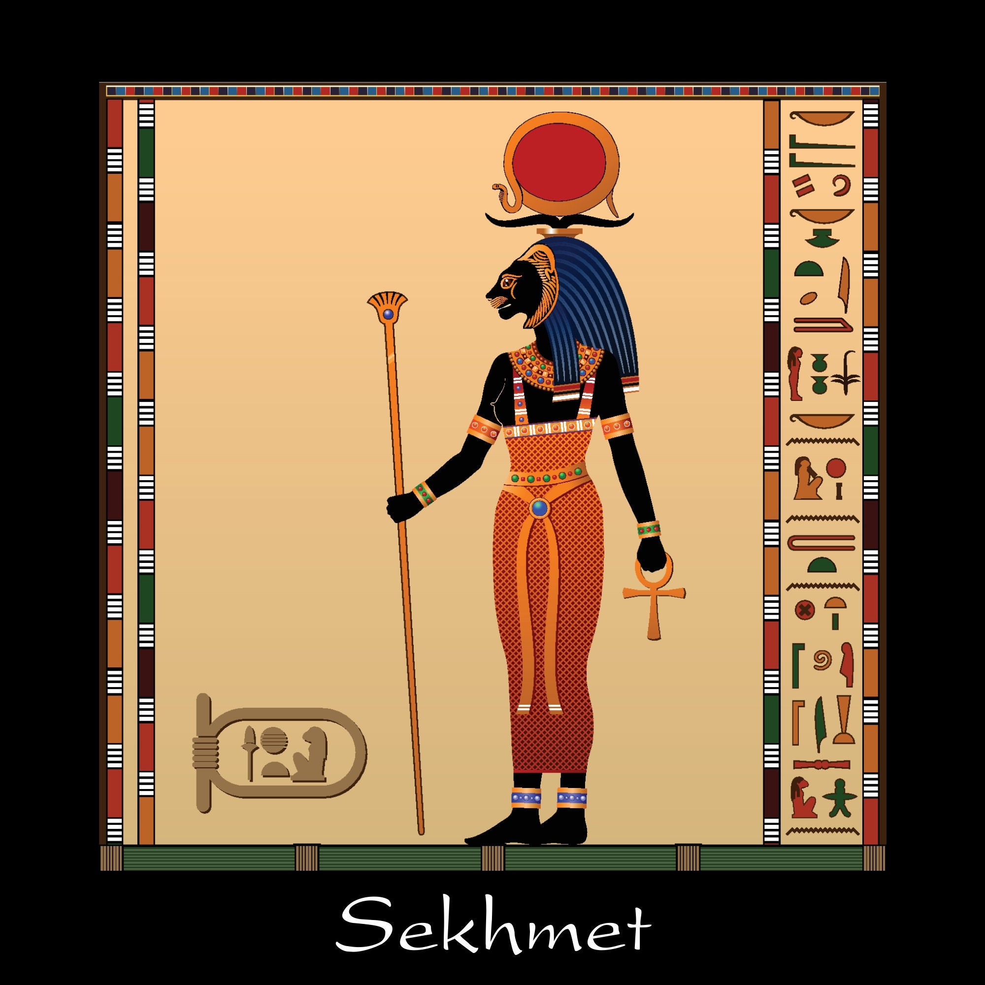 Sekhmet Egyptian Goddess Images Digital Download | Etsy