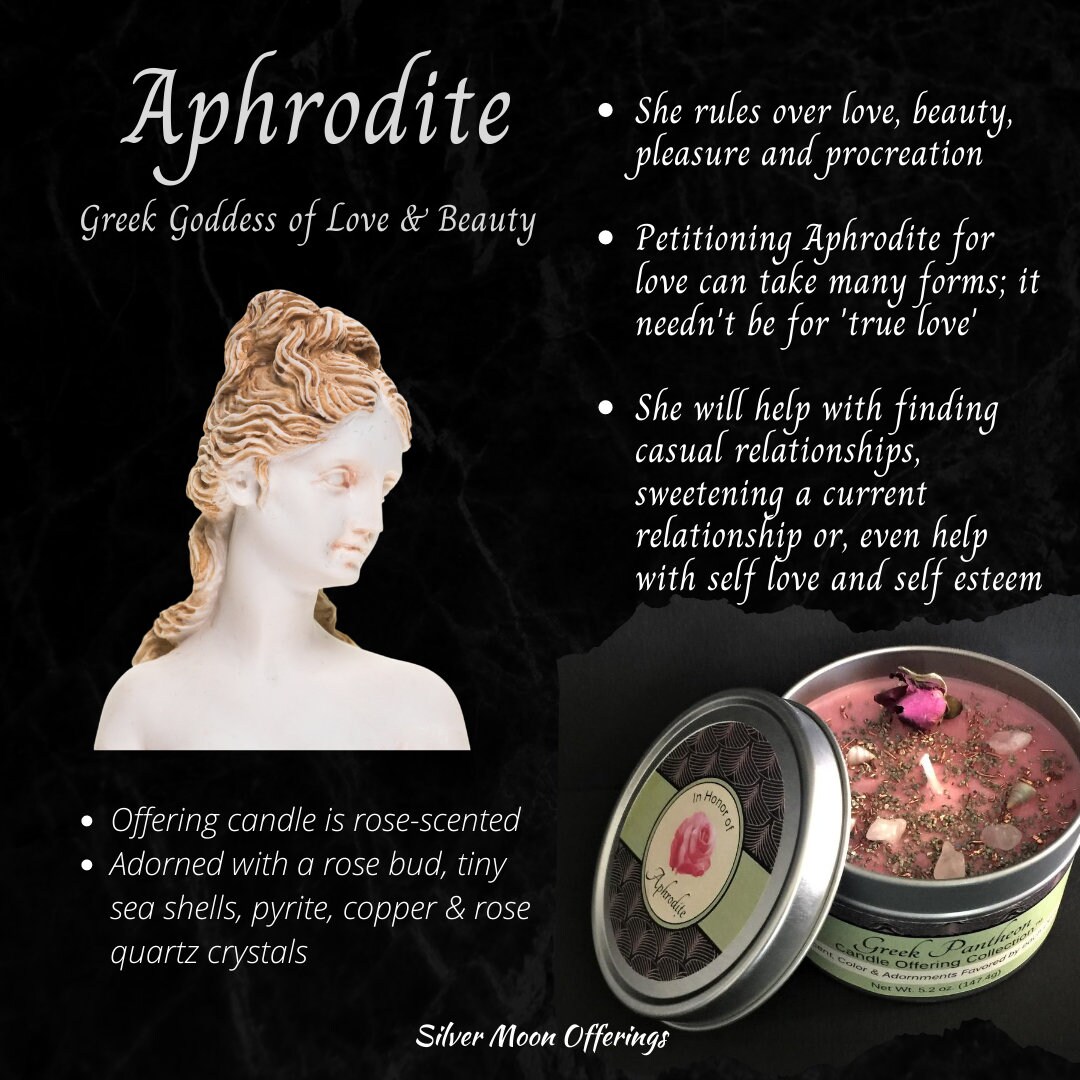 Aphrodite Greek Goddess Ritual Offering Candle | Etsy UK