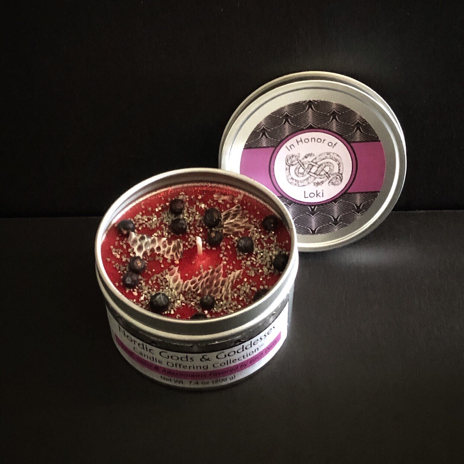 Loki Norse god ritual offering candle | Etsy