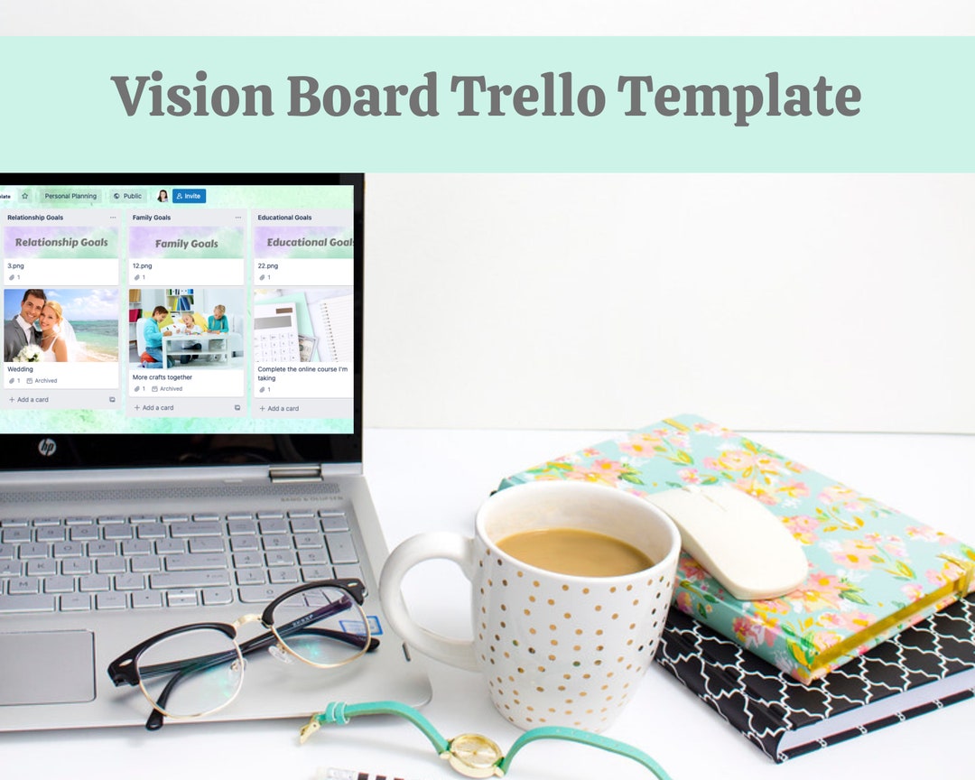 Vision Board, Trello Template, 2025 Vision Board, Trello Board, Vision ...