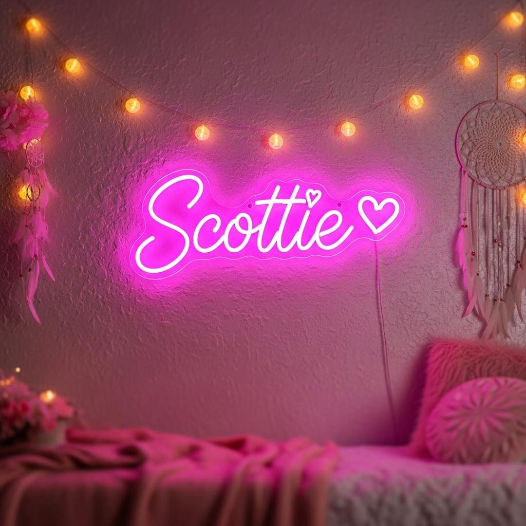 Personalized Name LED Neon Sign for Bedroom Wall | Custom Neon Light ...