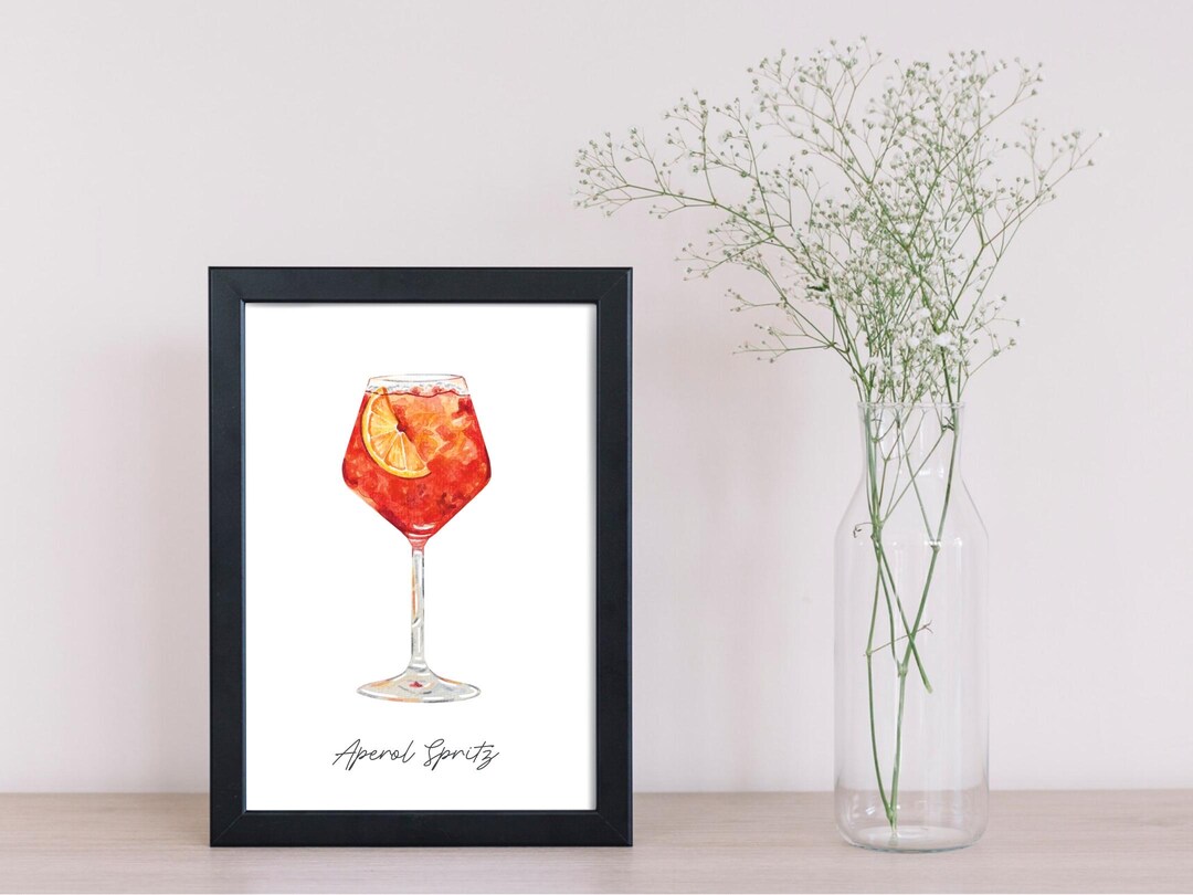 Aperol Spritz Art Print, Print for Bar Cart, Aperol Spritz Lover ...