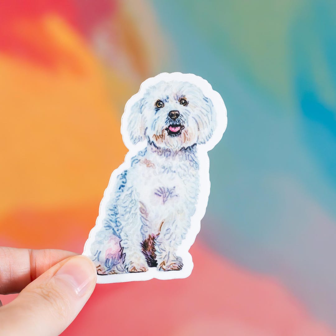 Maltese Sticker, Maltese Gift, Water Bottle Sticker, Gift for Dog Lover ...