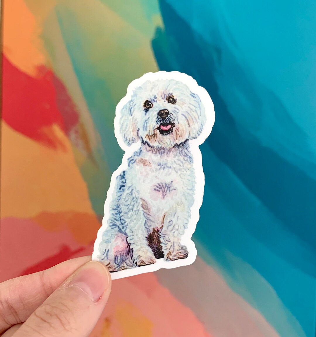 Maltese Sticker, Maltese Gift, Water Bottle Sticker, Gift for Dog Lover ...
