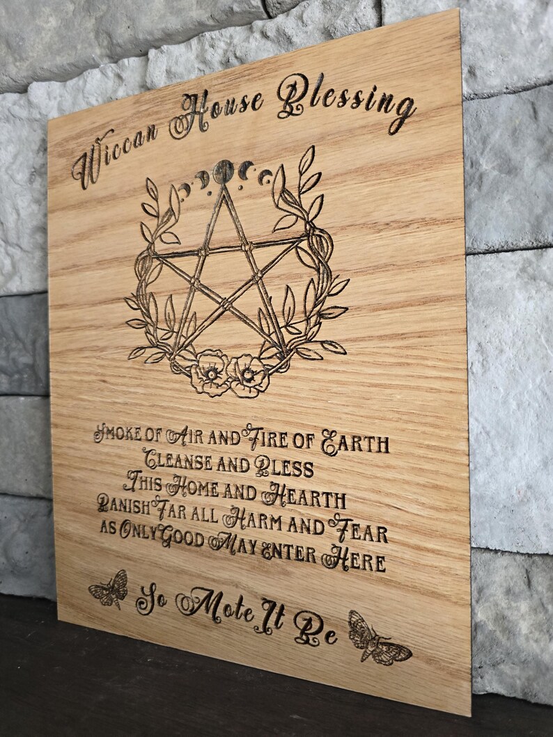 Wiccan House Blessing/wall Hanging/shelf Sitter/altar Decor - Etsy