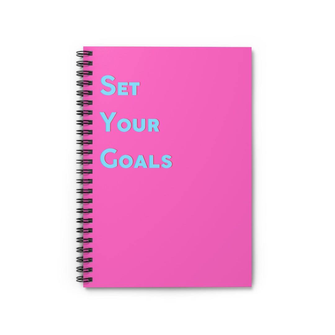 Motivational Spiral Notebook - Set Your Goals, Planning Journal, Goal ...