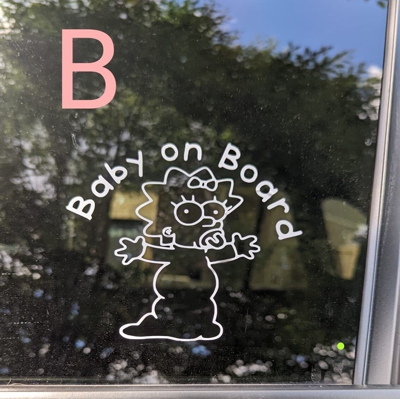 Simpsons Baby on Board Sign - Etsy