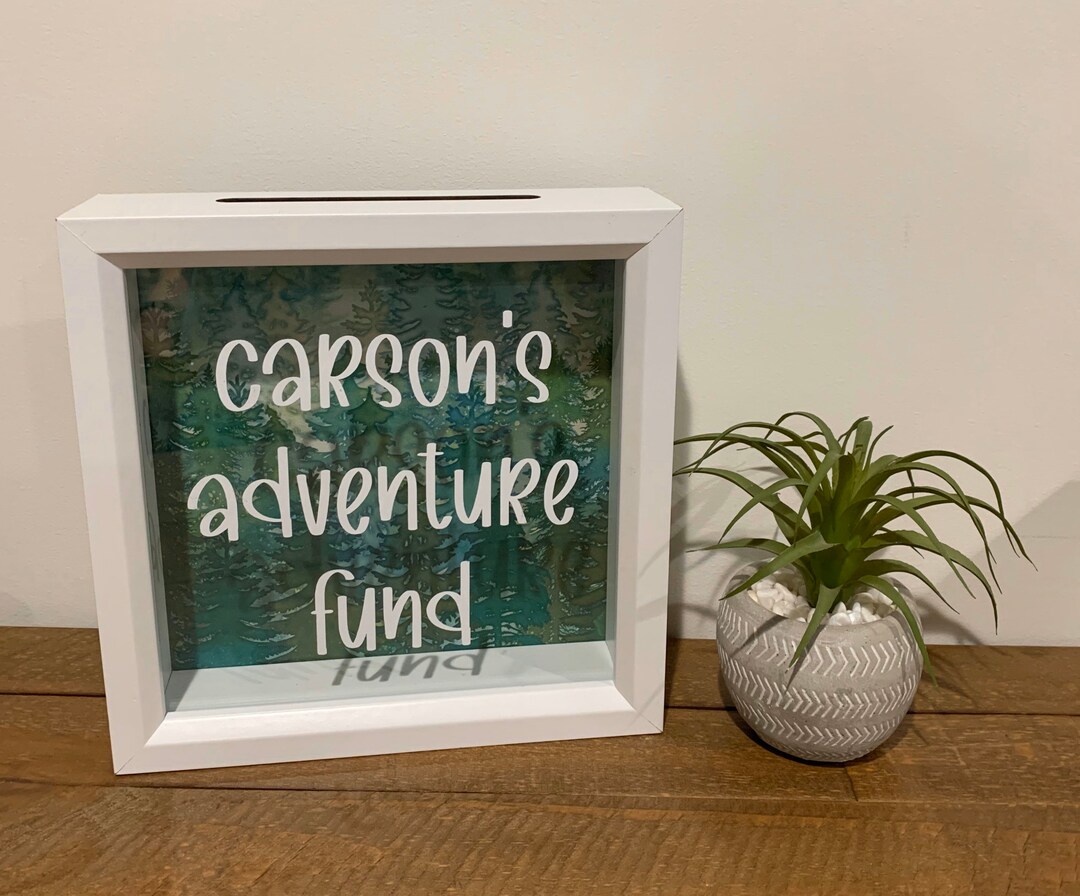 Personalized Savings Bank Memory Box Custom Money Bank Shadow Box Piggy ...