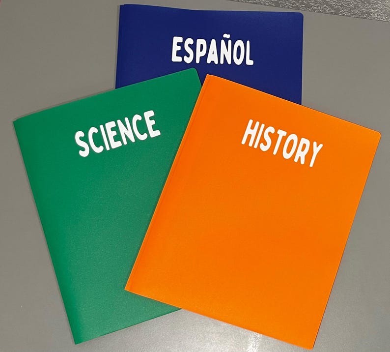 Personalized Folder - 2 Pocket Portfolio With Brads - 3 Metal Prongs ...