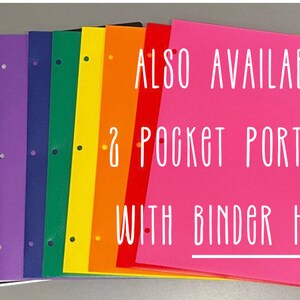 Personalized Folder - 2 Pocket Portfolio With Brads - 3 Metal Prongs ...
