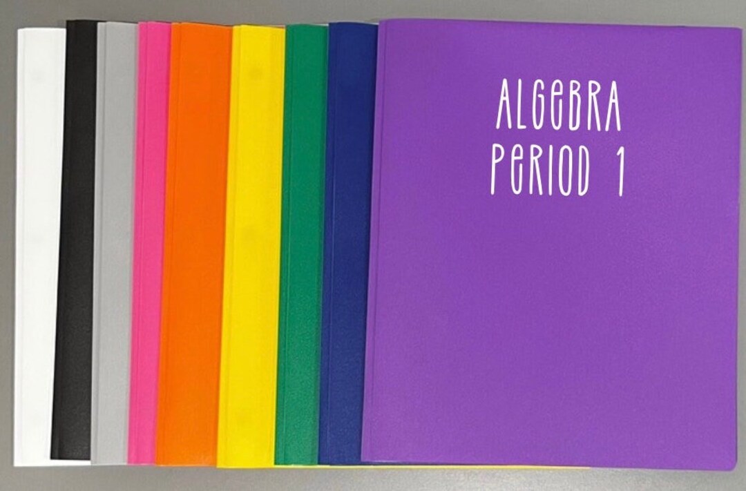 Personalized Folder - 2 Pocket Portfolio With Brads - 3 Metal Prongs ...