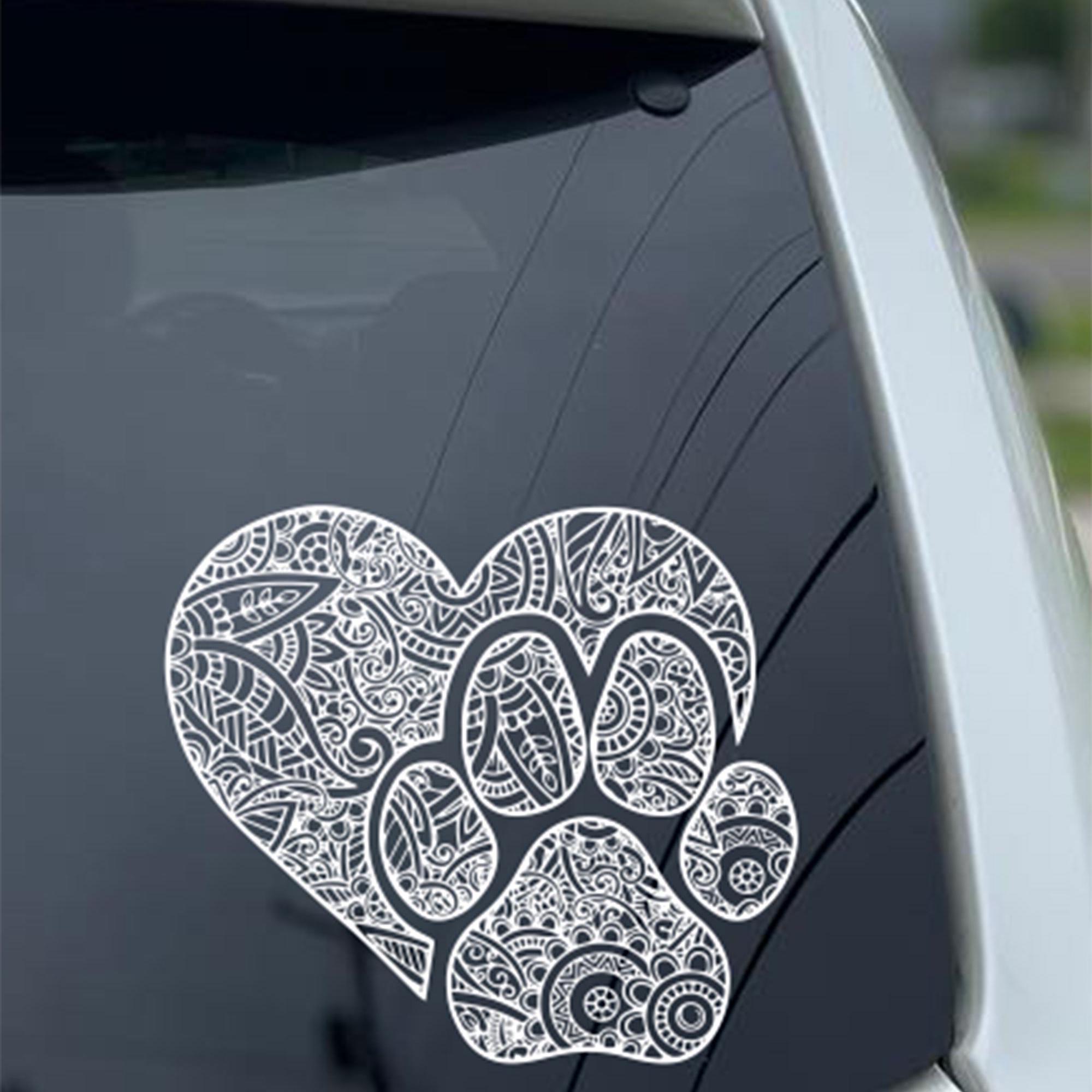 Heart Dog Paw Decal - Etsy