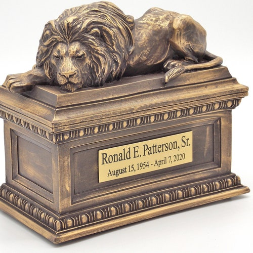 Guarding Lion Keepsake Memorial Urn - Etsy