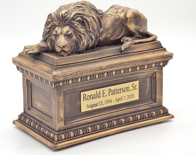 Guarding Lion Keepsake Memorial Urn - Etsy
