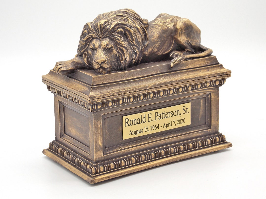 Guarding Lion Keepsake Memorial Urn - Etsy