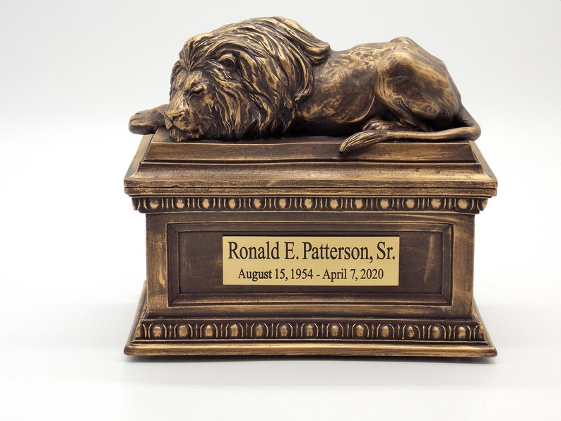 Guarding Lion Keepsake Memorial Urn - Etsy