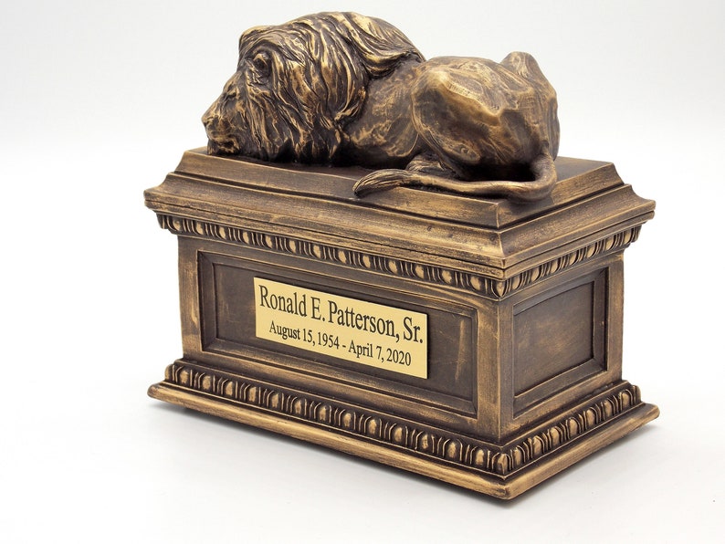 Guarding Lion Keepsake Memorial Urn - Etsy