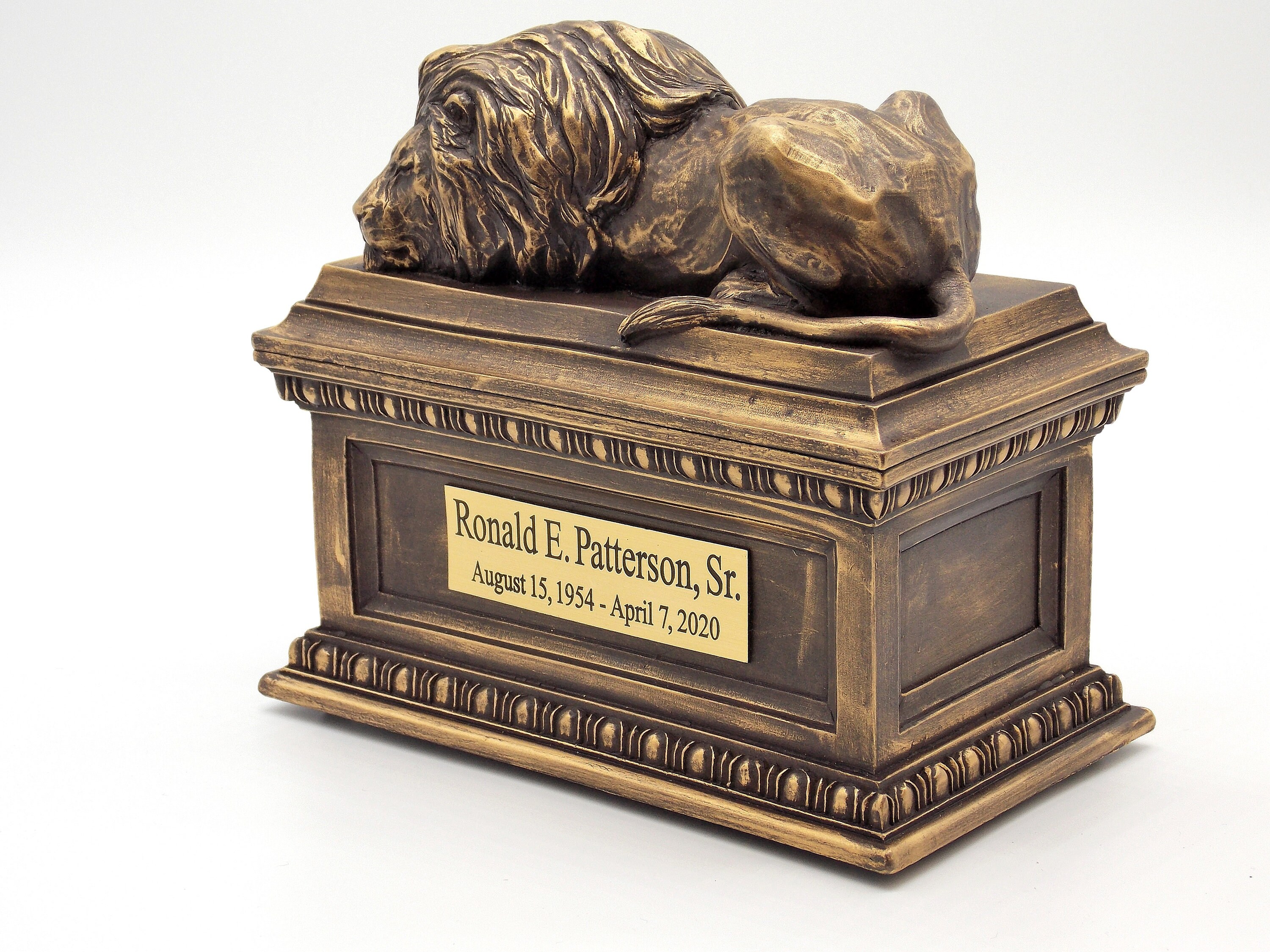 Guarding Lion Keepsake Memorial Urn - Etsy