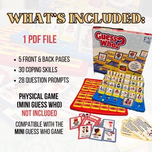 Guess Who Coping Skills Printable | Social Emotional Learning With Kids ...