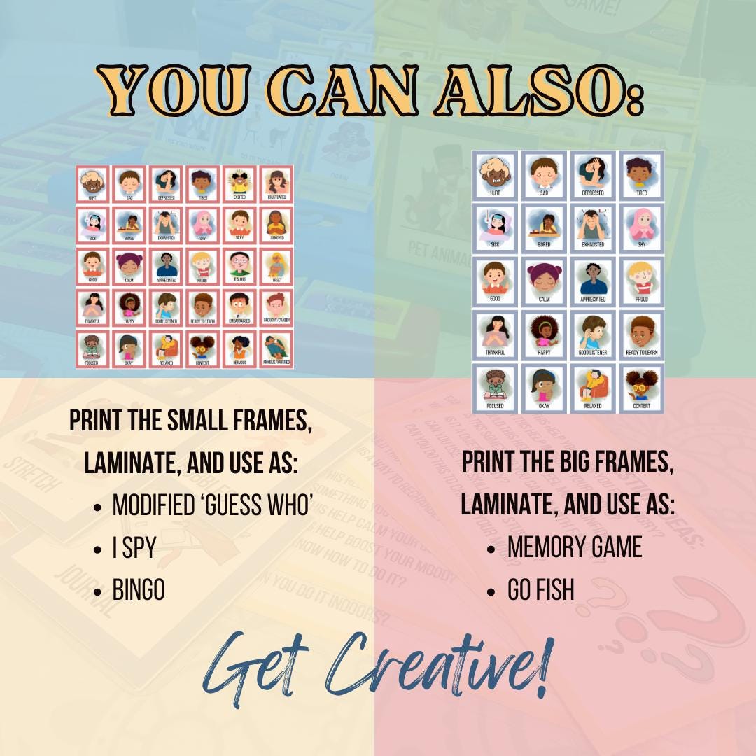 Guess Who Emotional Regulation Zones Printable | Social Emotional ...