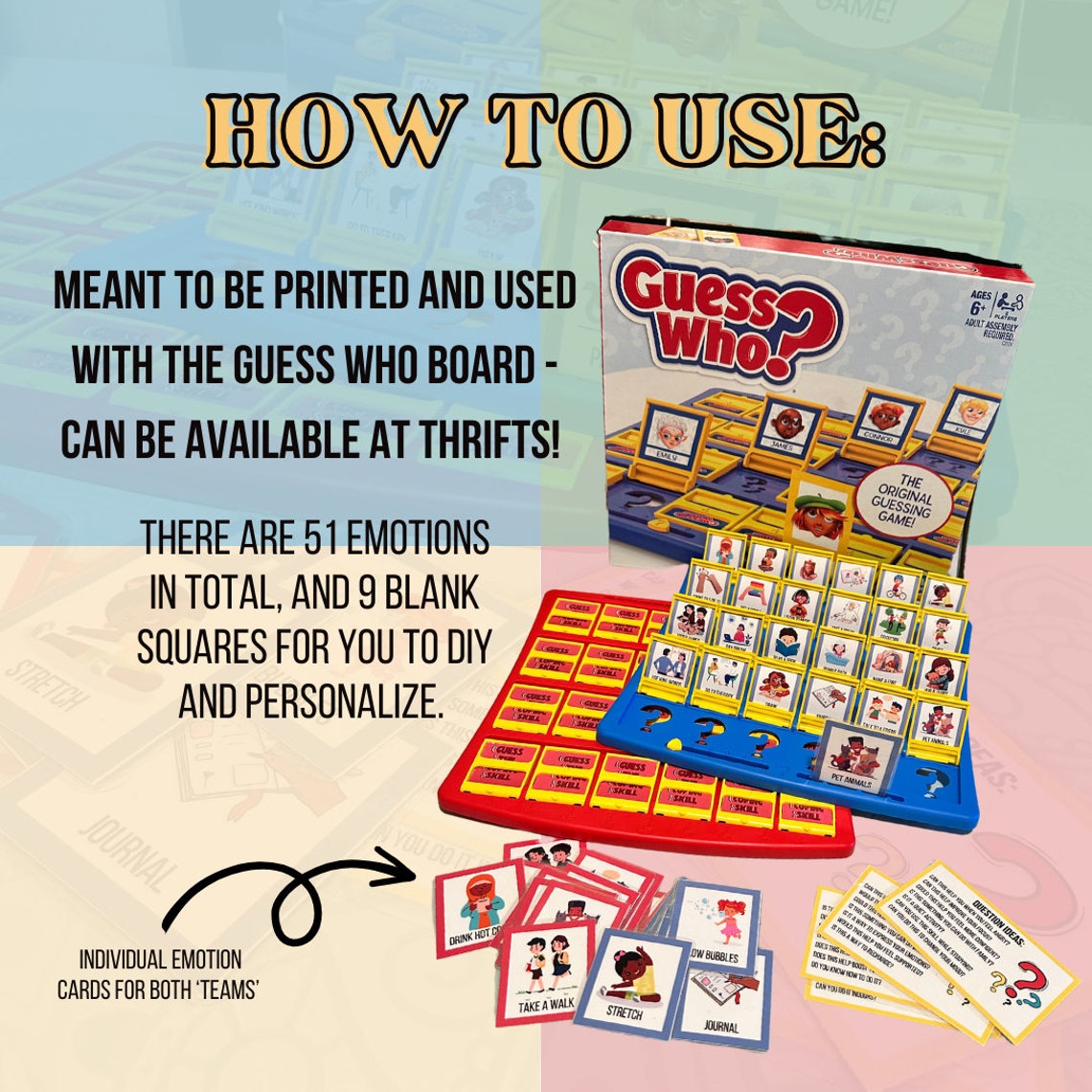 Guess Who Emotional Regulation Zones Printable Social Emotional ...